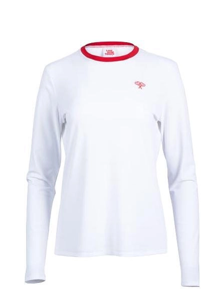 LOVE ALL TENNIS Reena Pique Athletic Top - Red