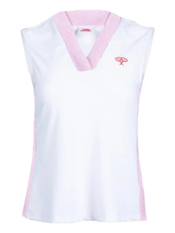 LOVE ALL Tracy Striped Athletic Top - Pink
