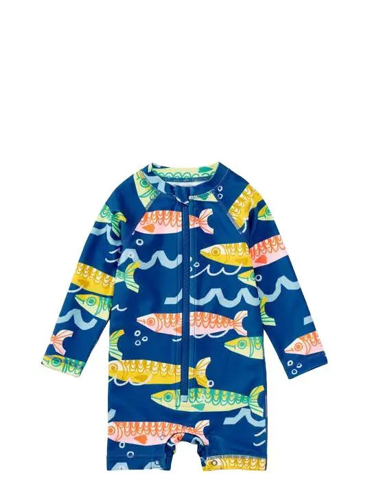 TEA COLLECTION Printed Rash Guard Swimsuit - Sardinas Del Mar