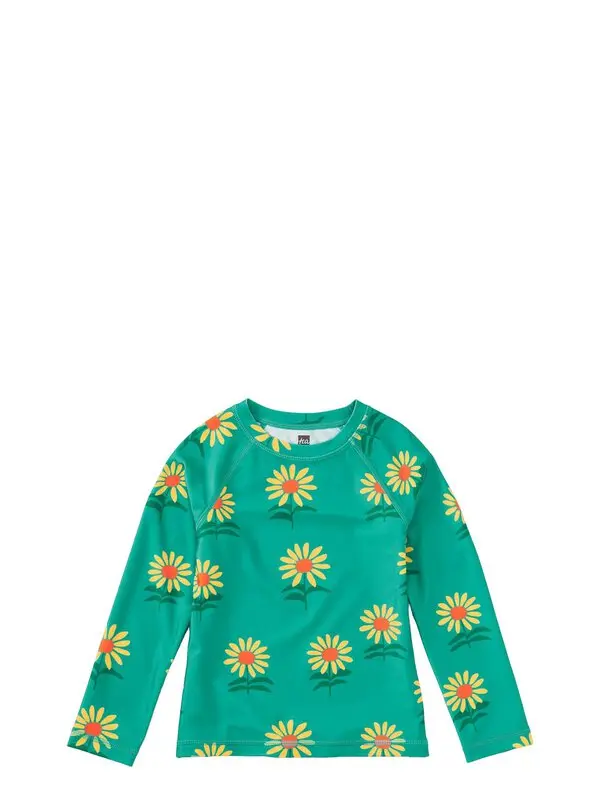 TEA COLLECTION Long Sleeve Rash Guard - Sunflowers
