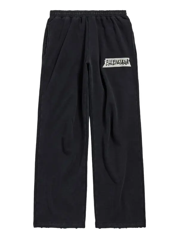 Balenciaga Masking Tape Baggy Pants - Black