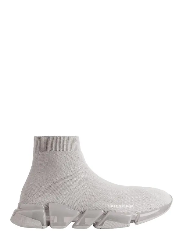Balenciaga Speed 2.0 Recycled Knit Sneakers - Grey & Silver