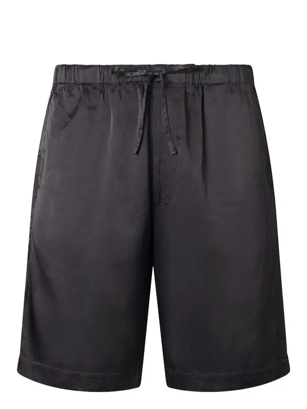 Dries Van Noten Straight-leg Twill Drawstring Shorts - Black