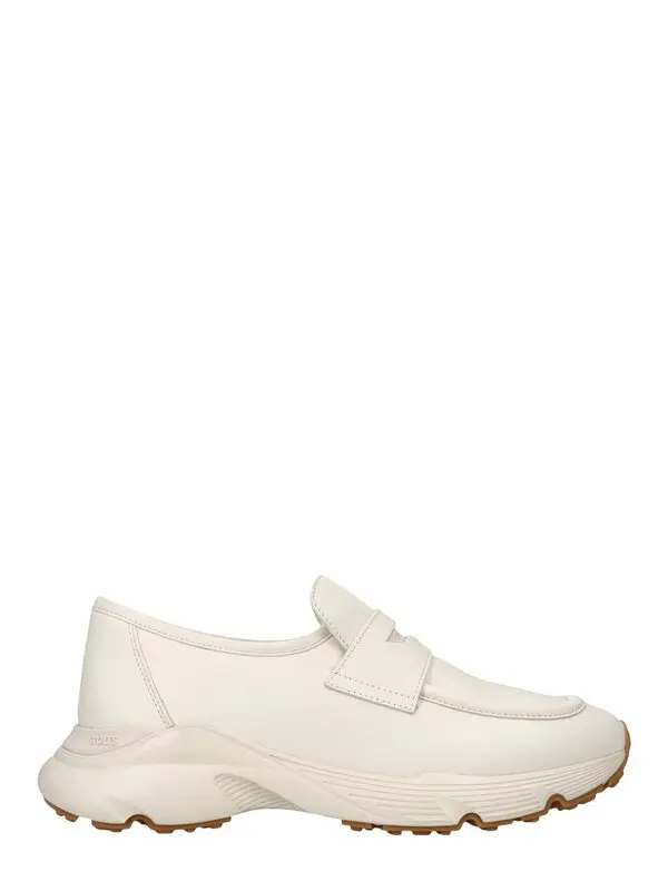 TOD'S Leather Sport Loafers - Beige