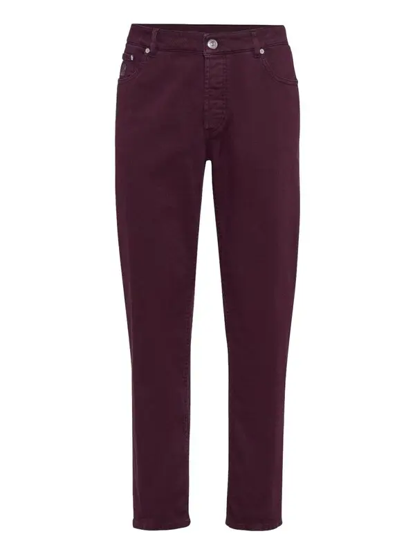 Brunello Cucinelli Cotton Trousers - Red