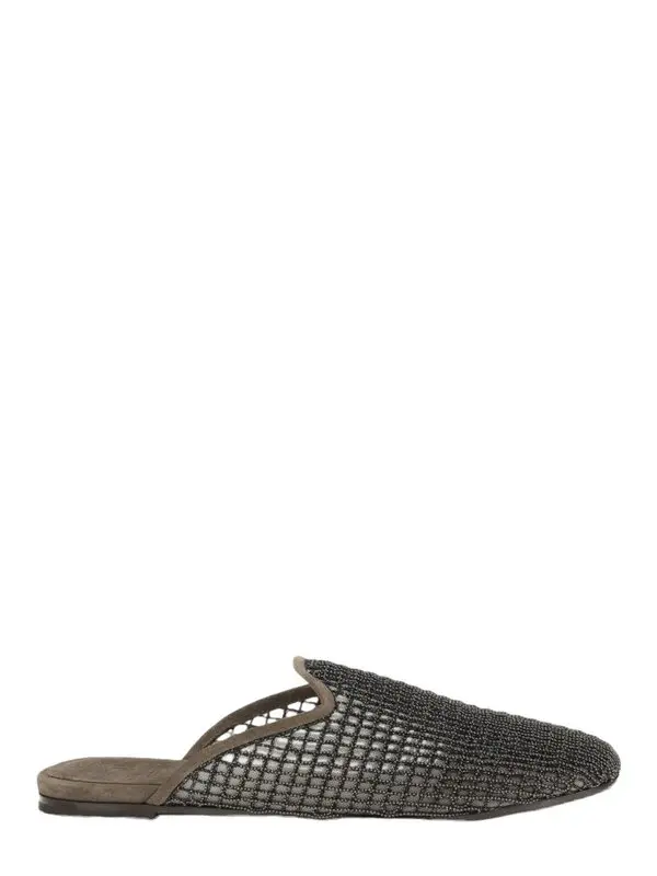 Brunello Cucinelli Leather Slippers - Brown