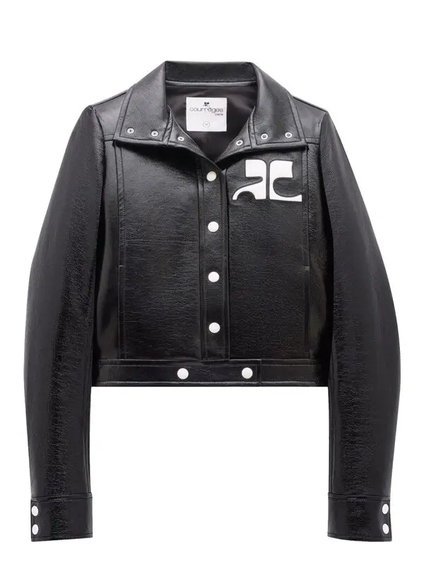 COURREGES Faux Leather Jacket - Black