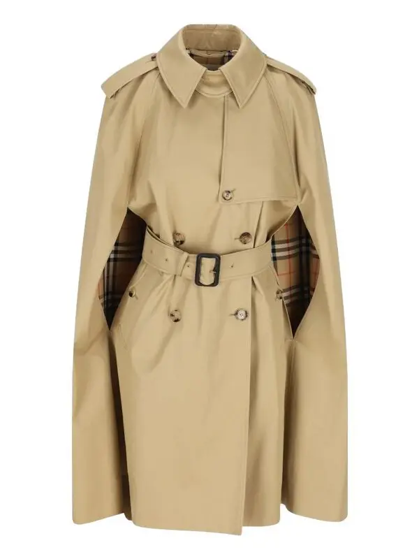 Burberry Cotton Trench Coat - Beige