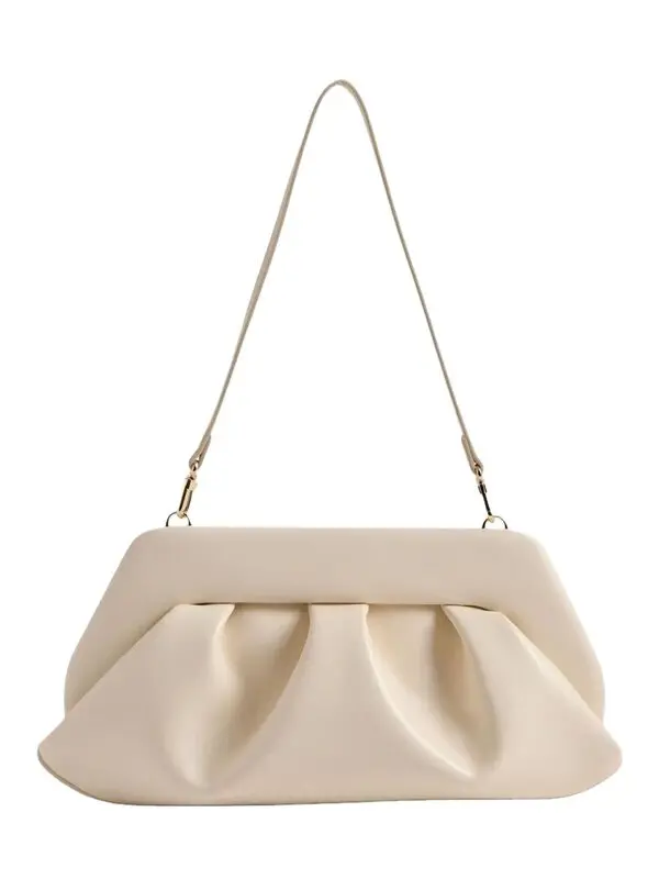 THEMOIRE Bios Baguette Vegan Leather Clutch - White