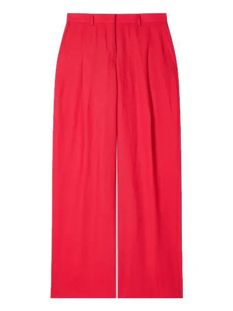 Paul Smith Wide-leg Linen Trousers - Pink