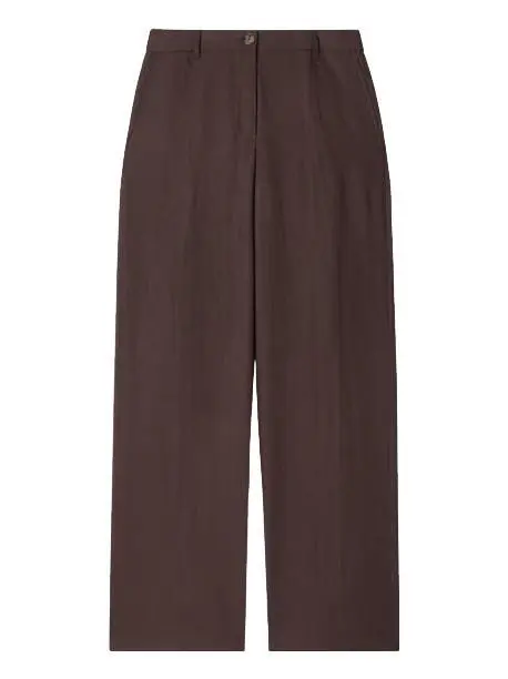 Paul Smith Wide-leg Linen Trousers - Purple