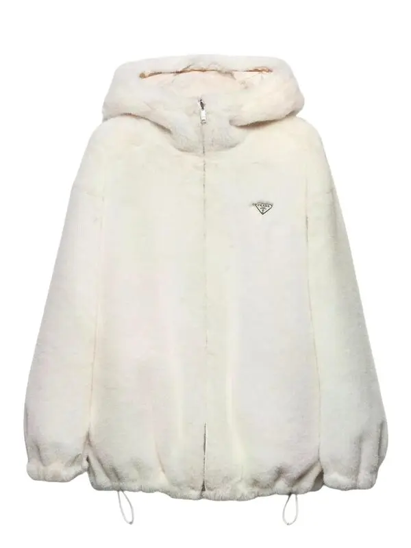 Prada Hooded Reversible Jacket - Neutrals