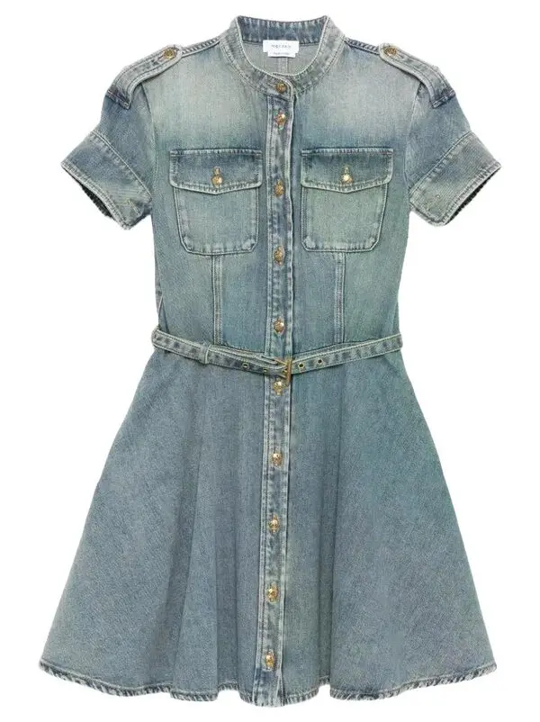 Alexander McQueen Denim Mini Dress - Blue