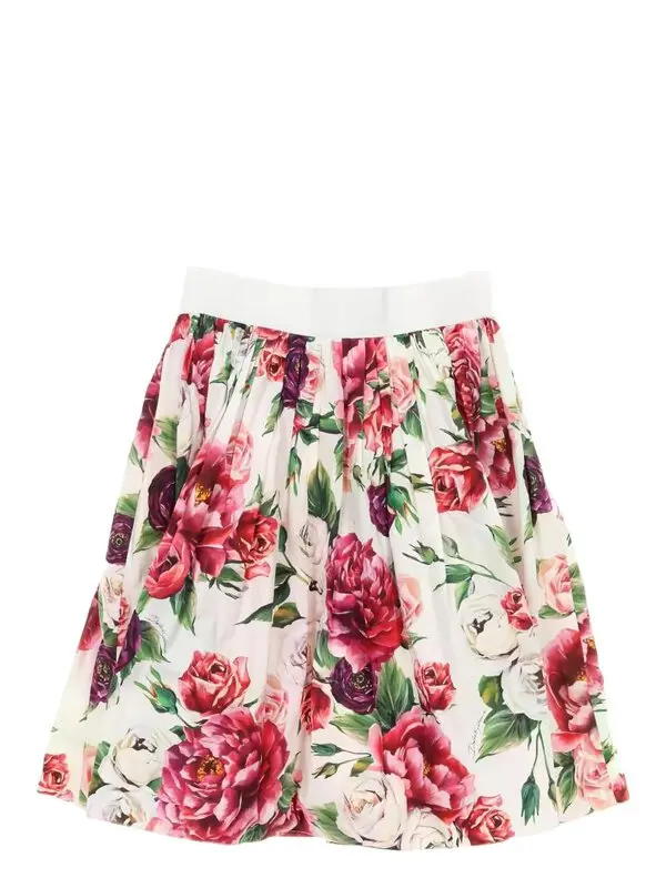 Dolce & Gabbana 2000s Floral-print Skirt - White