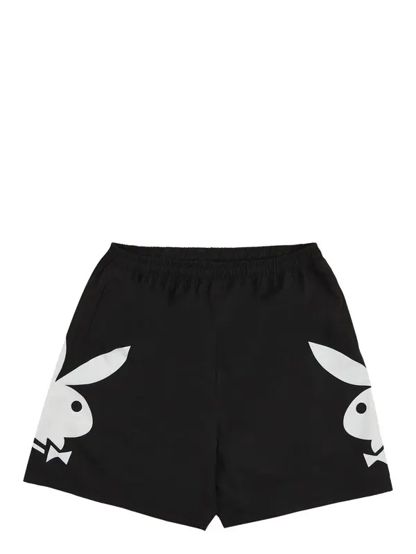 PLEASURES X Playboy Collide Straight-leg Short - Black