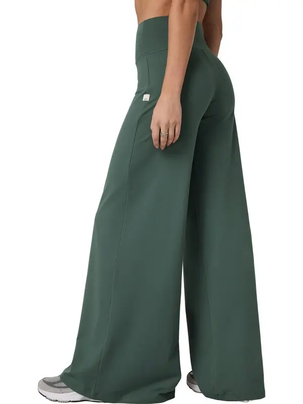 Vuori Halo Easy Wideleg Full Length Pants - Agate Green
