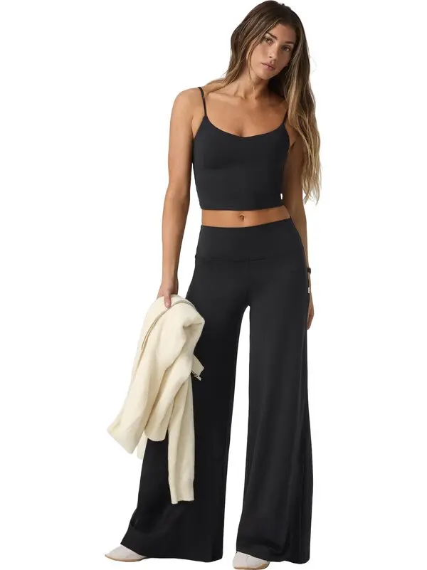 Vuori Halo Easy Wideleg Pants Long - Solid Black