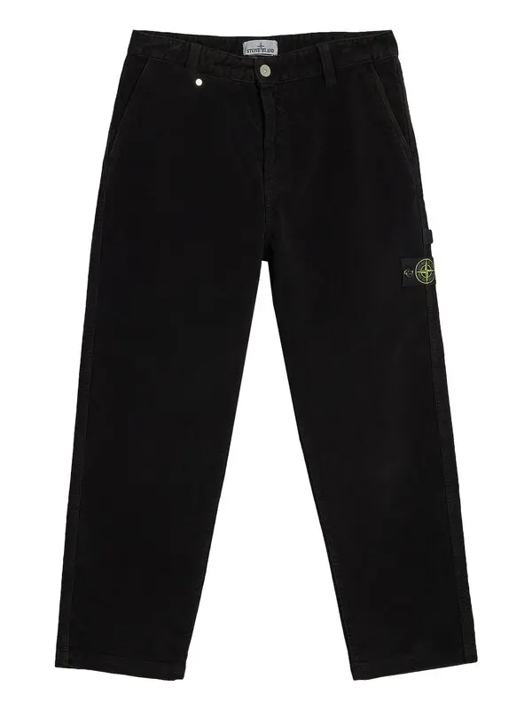 Stone Island Robust Cotton Moleskin Pant - Black