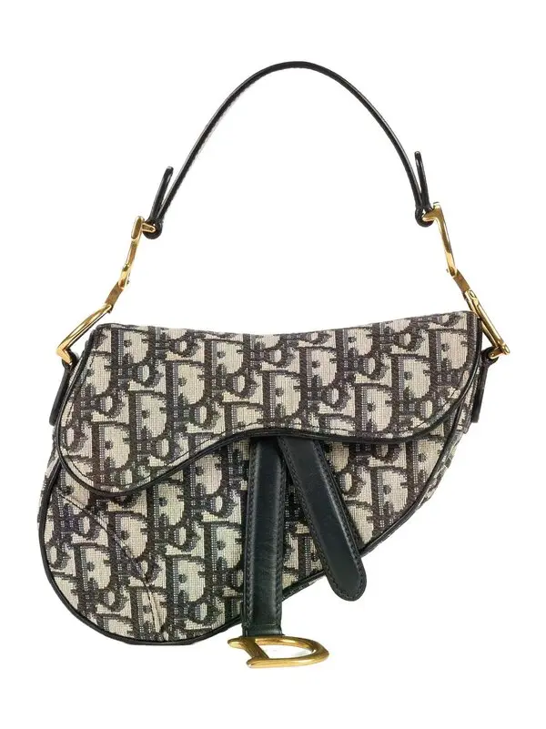 Dior Saddle Monogram Shoulder Bag - Blue