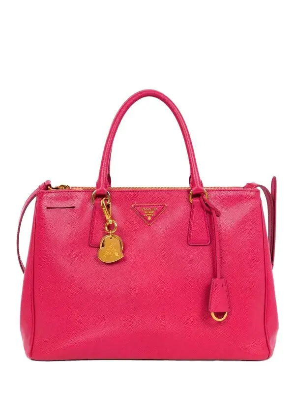 Prada Charm Detail Tote Bag - Pink