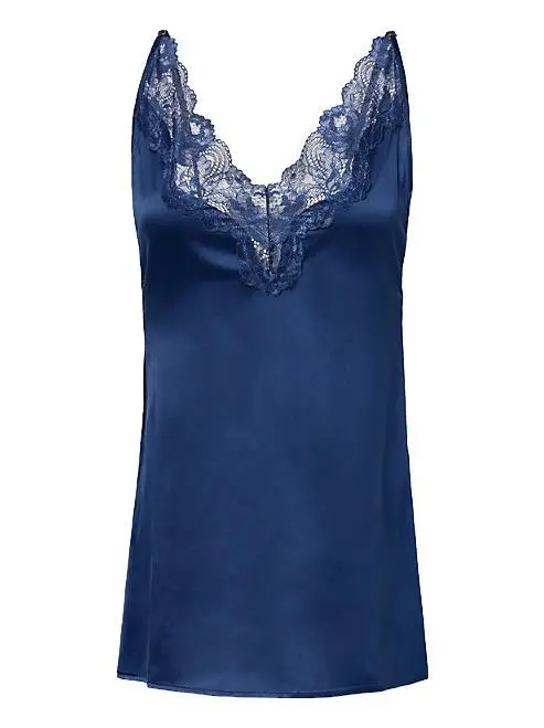 Bluebella Isabella Satin Chemise - Navy Peony