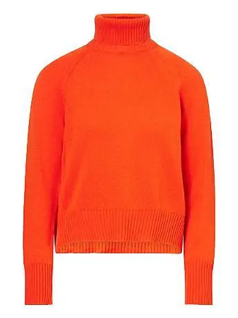 ME+EM Raglan-sleeve Detachable-snood Cashmere Jumper - Poppy Red