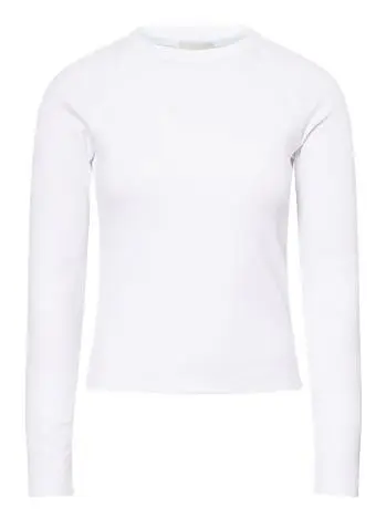 ME+EM Baseball Raglan-sleeve Stretch-cotton Top - Bright White
