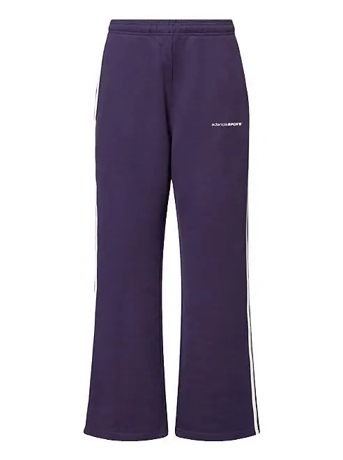 ADANOLA 90s Sport Straight-leg Cotton-jersey Jogging Bottoms - Dark Plum