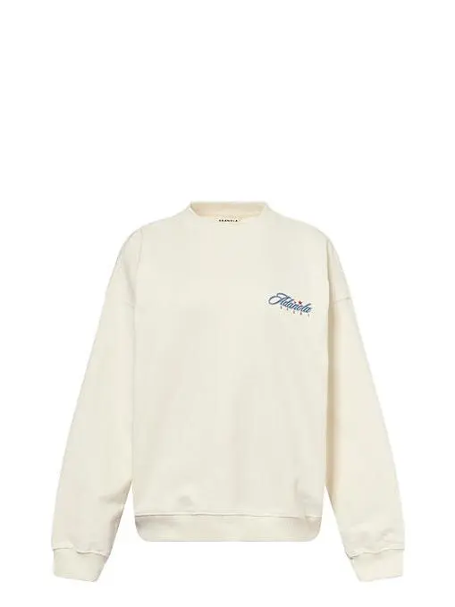 ADANOLA Oversized Cotton-jersey Sweatshirt - Marshmallow White