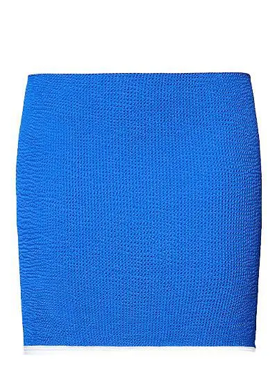 Hunza G Original Crinkle Devyn Swim Skirt/tube Top - Royal Blue/white