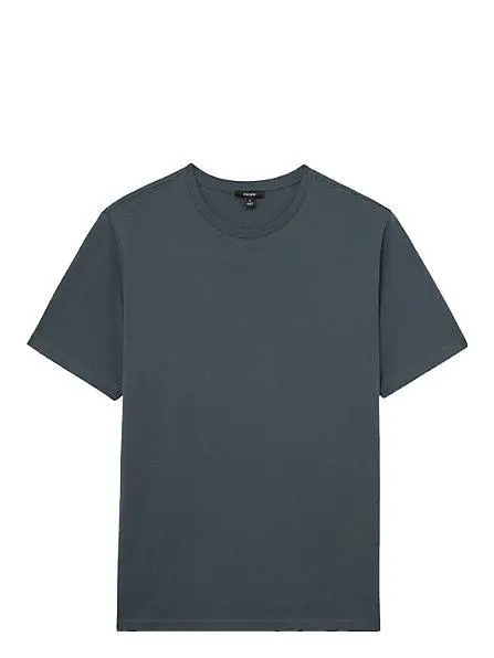 REISS Bless Crewneck Cotton-jersey T-shirt - Petrol Blue