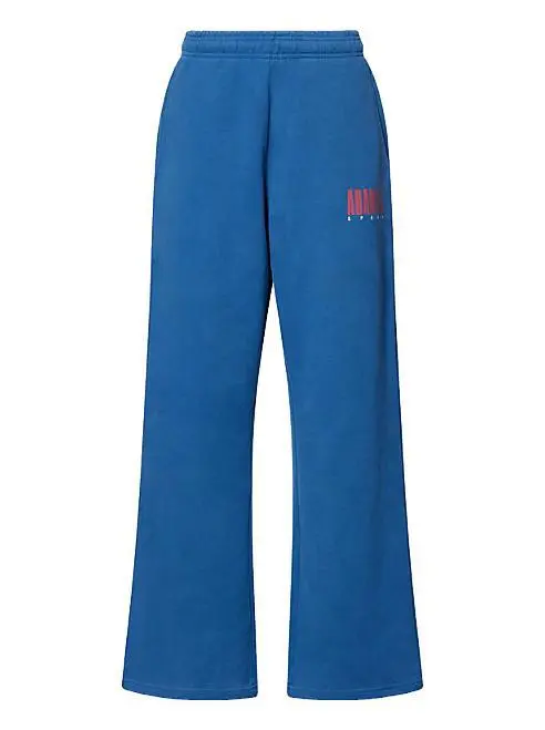 ADANOLA Sport Horizon Straight-leg Cotton-jersey Jogging Bottoms - College Blue