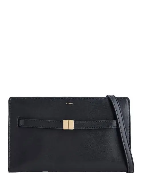 TOTEME Belted Leather Cross Body Bag - Black