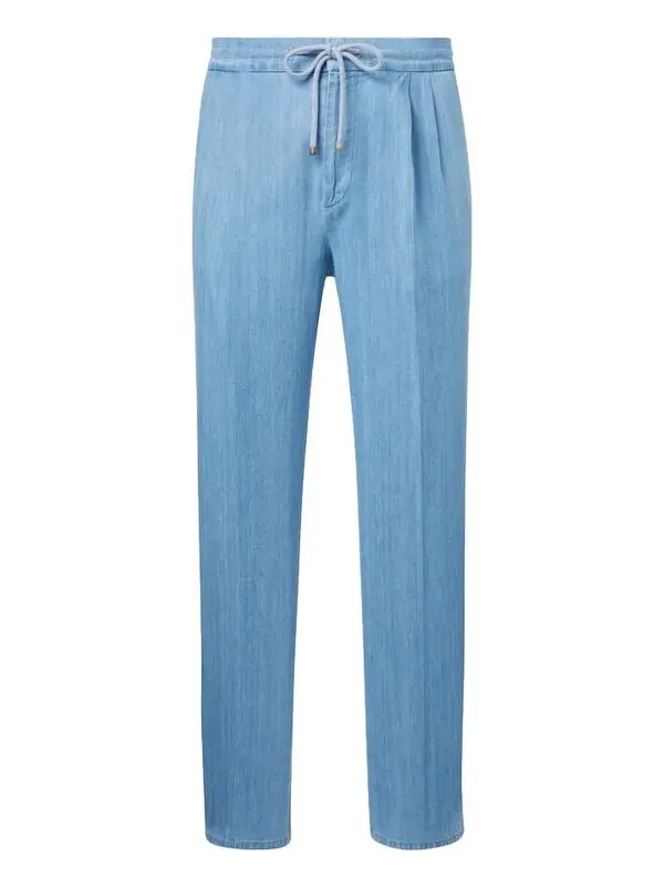 Brunello Cucinelli Pleated Straight Jeans - Blue