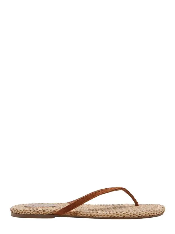 Staud Freja Thong Sandals - Brown
