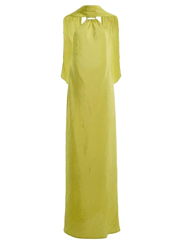 Ila Selora Plissé Maxi Dress - Green