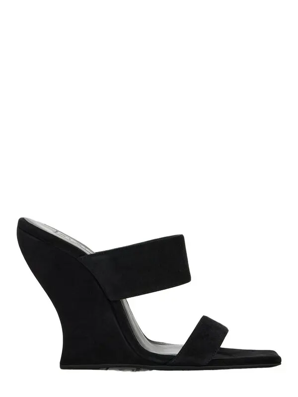 Alaïa Suede Wedge Mules - Black