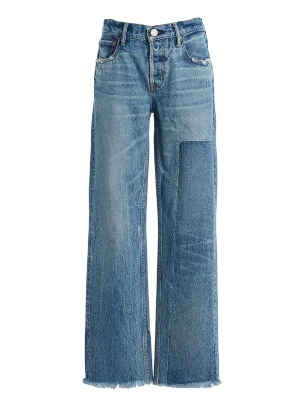 Moussy Vintage Woodville Rigid Low-rise Straight-leg Jeans - Medium Wash