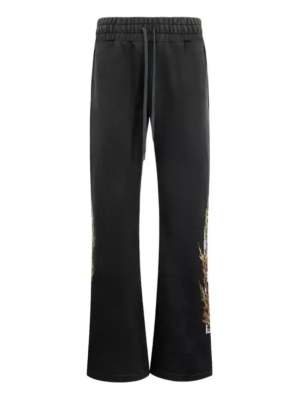 WHO DECIDES WAR BY EV BRAVADO Flame Glass Track Pants - Black