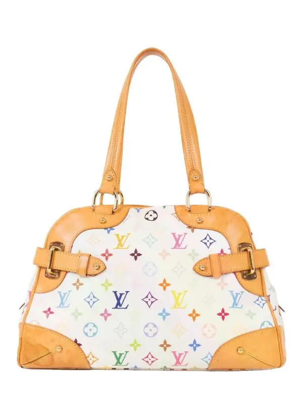 LOUIS VUITTON Claudia Monogram Buckle Bag - White