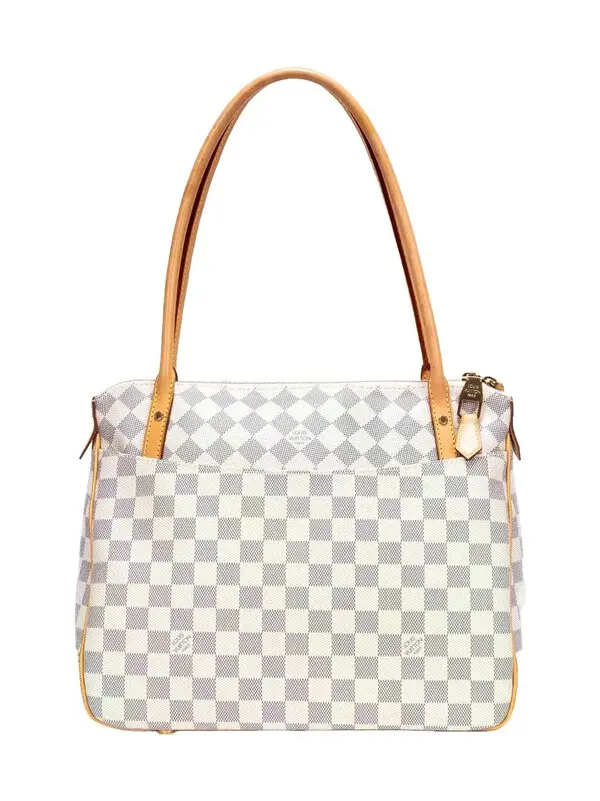 LOUIS VUITTON Figheri Pm Chequered Tote Bag - White