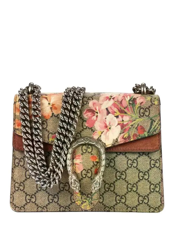 Gucci Floral Print Chain Bag - Neutrals