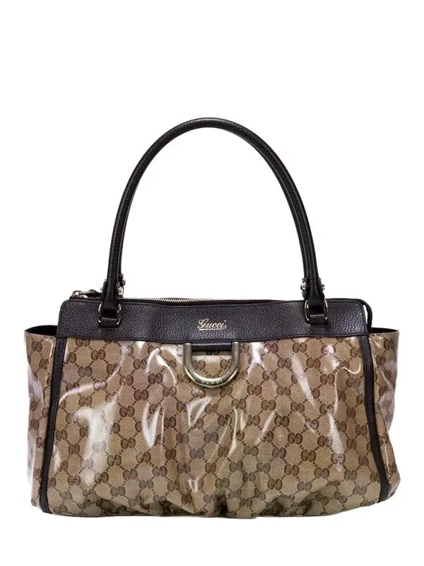 Gucci Gg Crystal Abbey Monogram Tote Bag - Neutrals