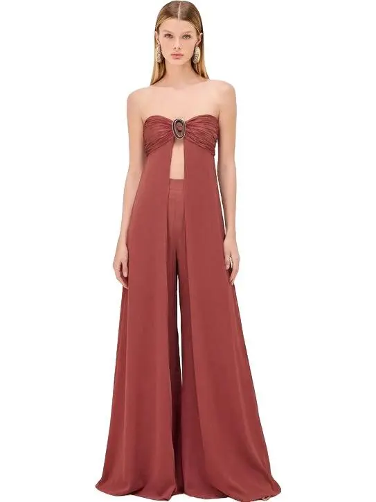 Alexis Izza Metallic Top - Brown