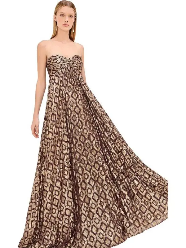 Alexis Soleil Strapless Dress - Brown