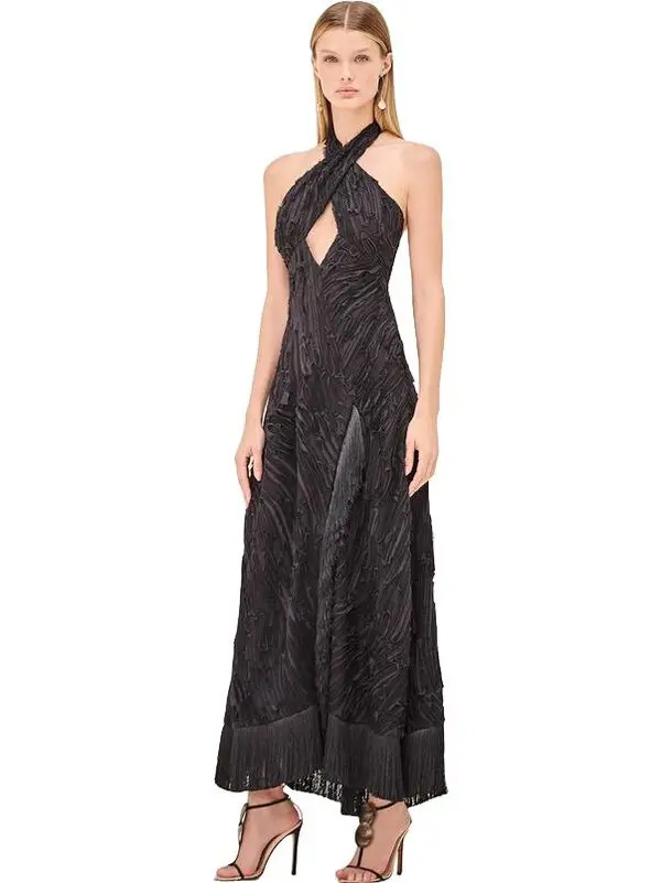 Alexis Ambrosio Halter Maxi Dress - Black