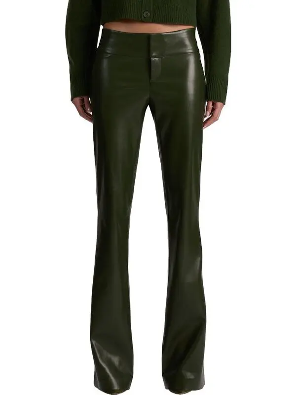Alice + Olivia Olivia Vegan Bootcut Pant - Green