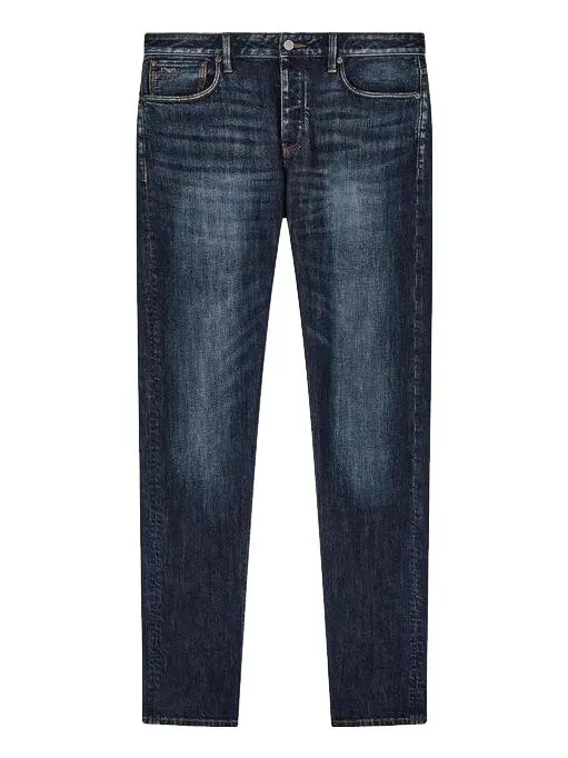 Emporio Armani J75 Slim-fit Stone-washed Jeans - Blue