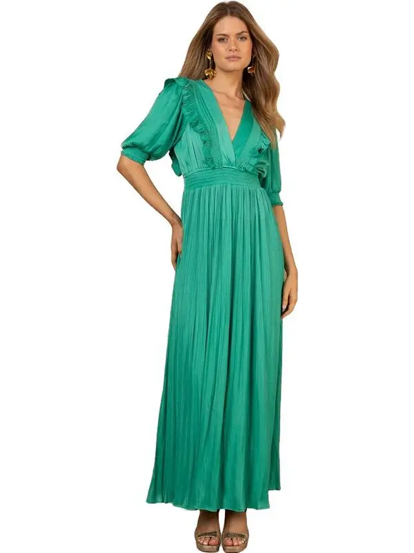 Hale Bob Lovisa Charmeuse Maxi Dress - Green