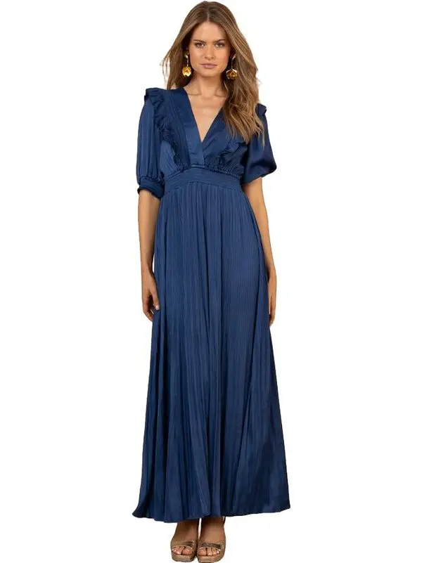 Hale Bob Lovisa Charmeuse Maxi Dress - Navy